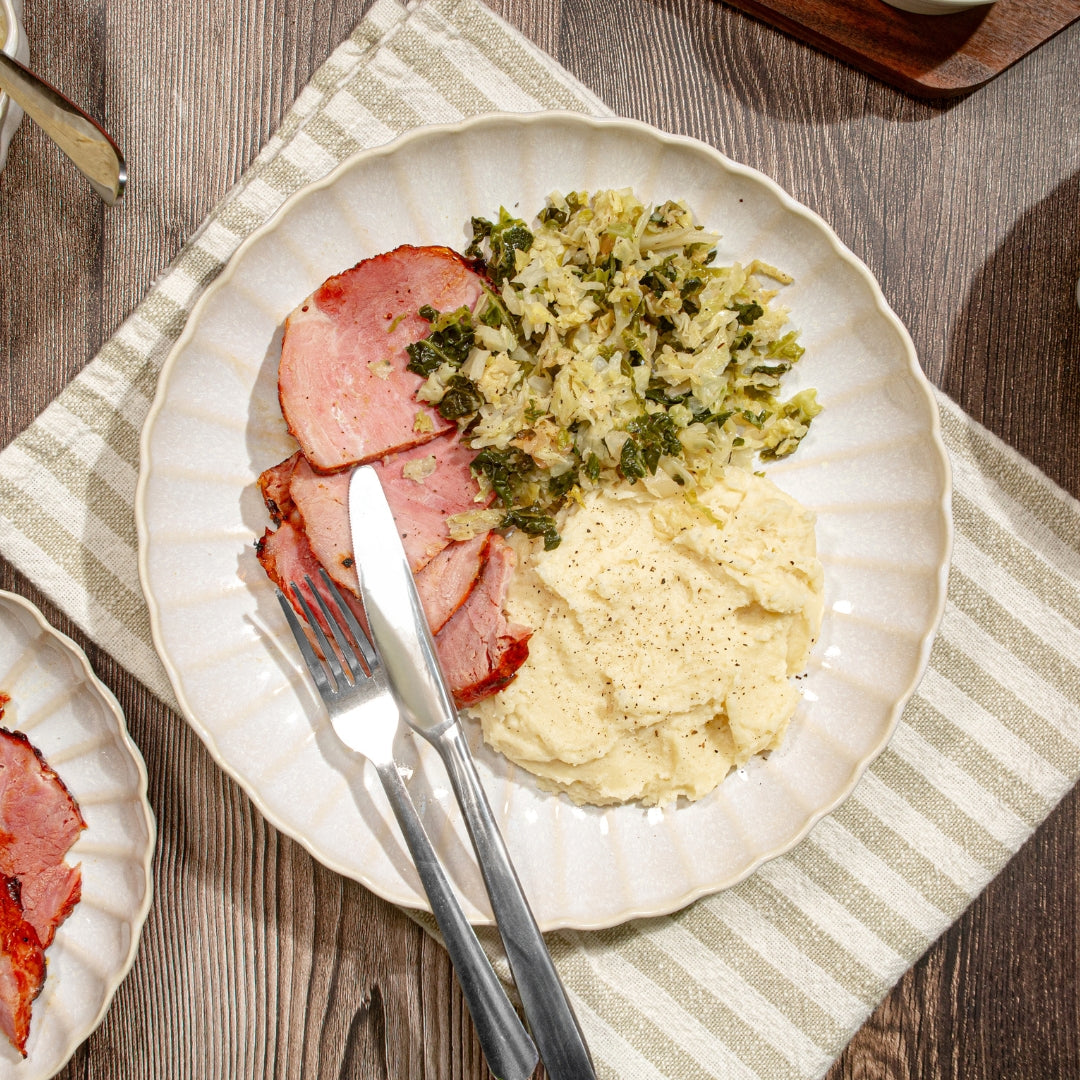 Gammon Cabbage & Mash Recipe | Hilltop Honey